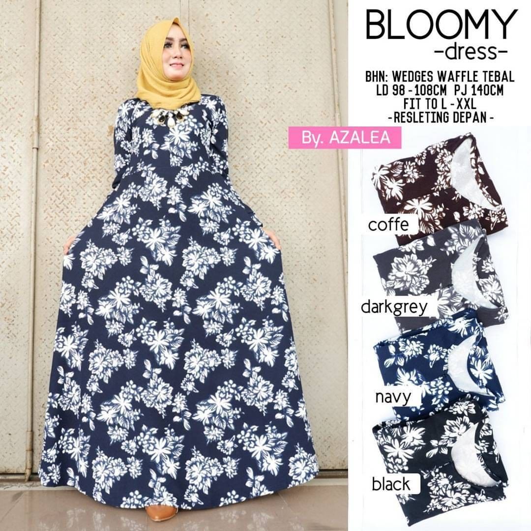 Gamis Terbaru Motif Bunga - Model Gamis Terbaru 2019