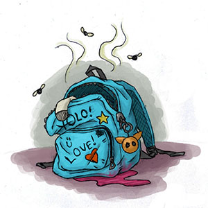 Roberto Almanza Art: Backpack Repair Center