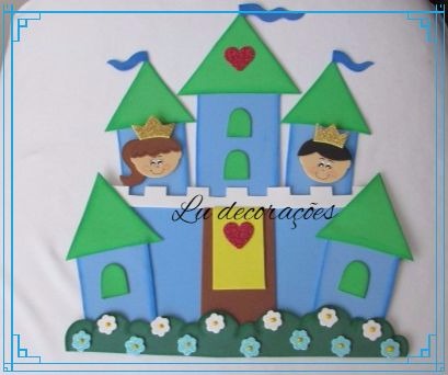 Lu artes: Aplique em EVA castelos.