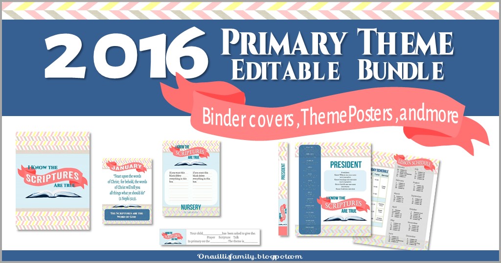 One Willis Family: 2016 Primary Theme Pack