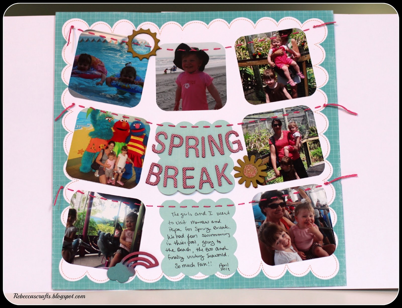 Rebecca's Crafts: Spring Break Layout