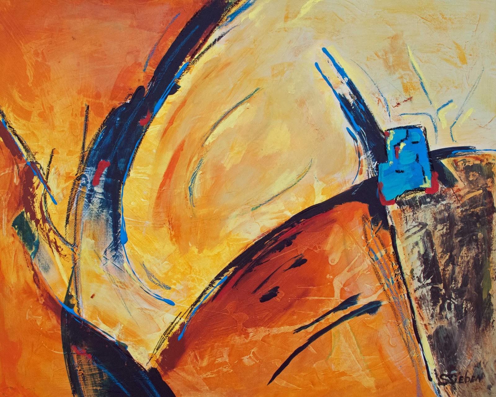 Daily Painters Abstract Gallery: Abstract Painting-Sun Spots”-by ...