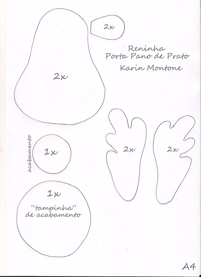Molde Rena em Feltro!