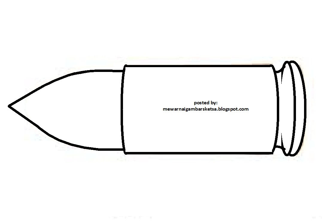 Mewarnai Gambar: Mewarnai Gambar Sketsa Peluru 1