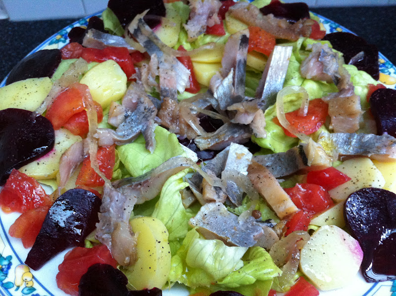 Salade Gourmande Aux Harengs Fumés