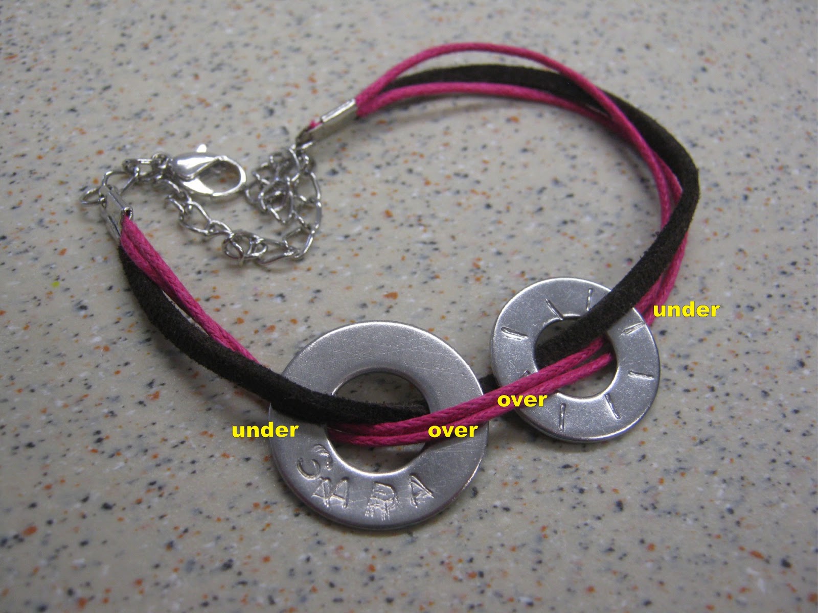 [stuff] by sara: Stamped Washer Bracelets