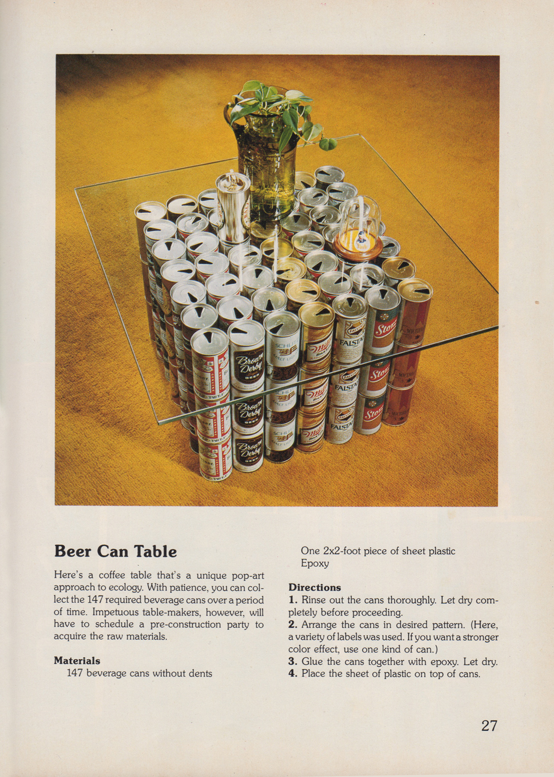 Velveteen Lounge Kitsch-en: Yes You CAN! Beer Can Home Decor