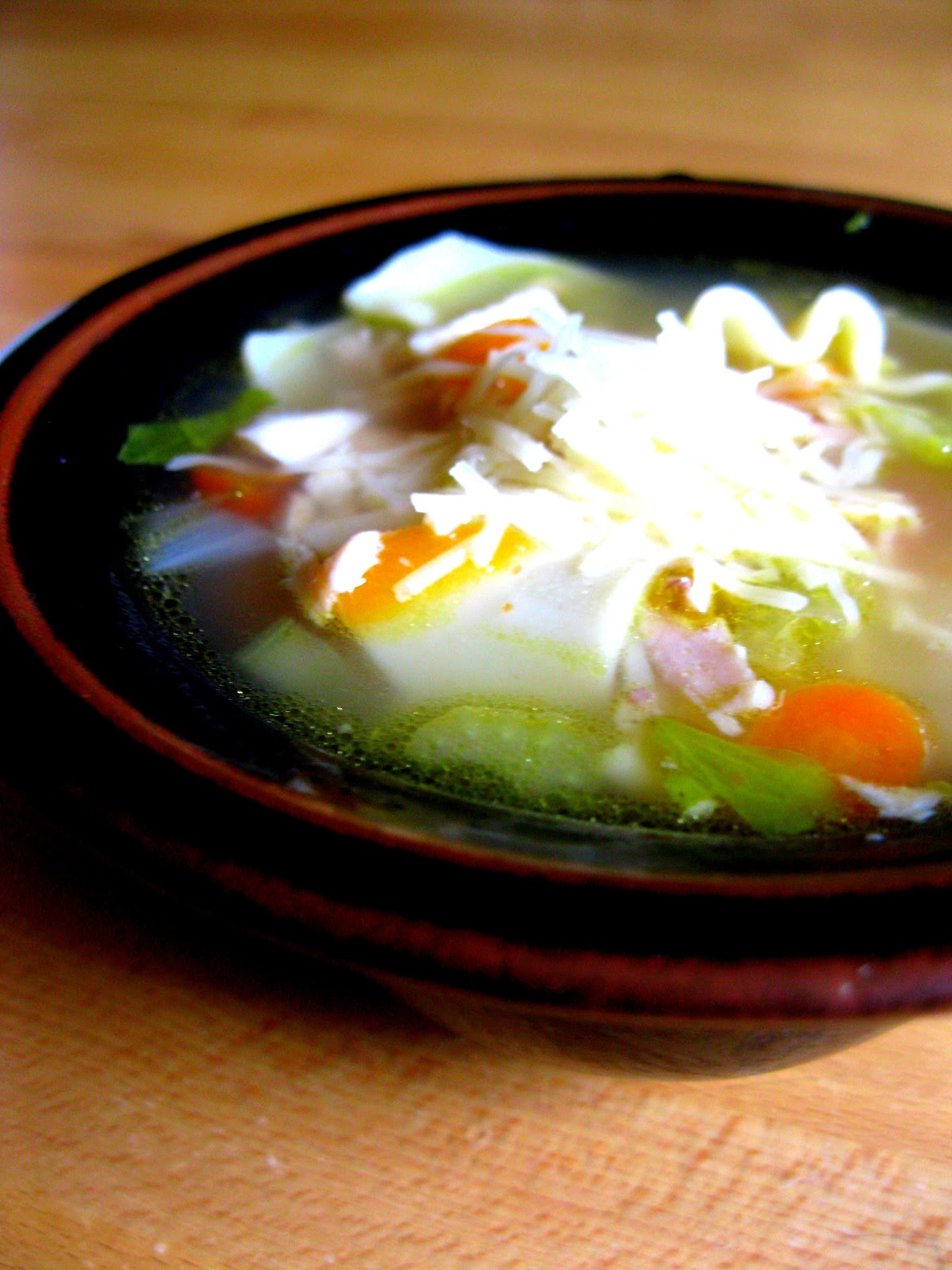 Adirondack Baker: Chicken Soup with Broken Lasagna Noodles