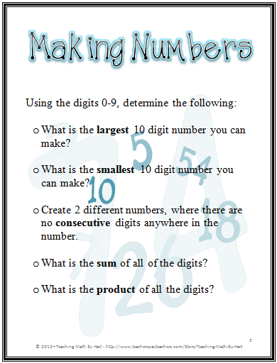 Teaching Math by Hart: Bright Idea #3 - Number Chips