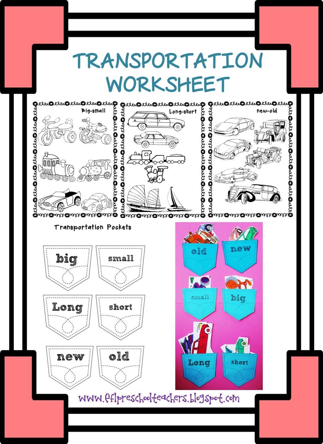 ESL/EFL Preschool Teachers: Transportation Review Unit for ELL