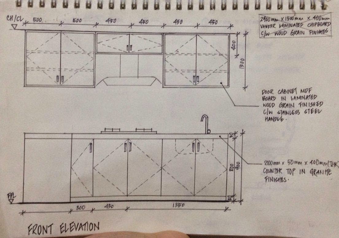 Detailing & working drawing: Built-in Kitchen Wardrobe Detailing