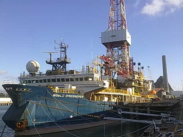 Noble Discoverer Drill ship RuRu Field NZ