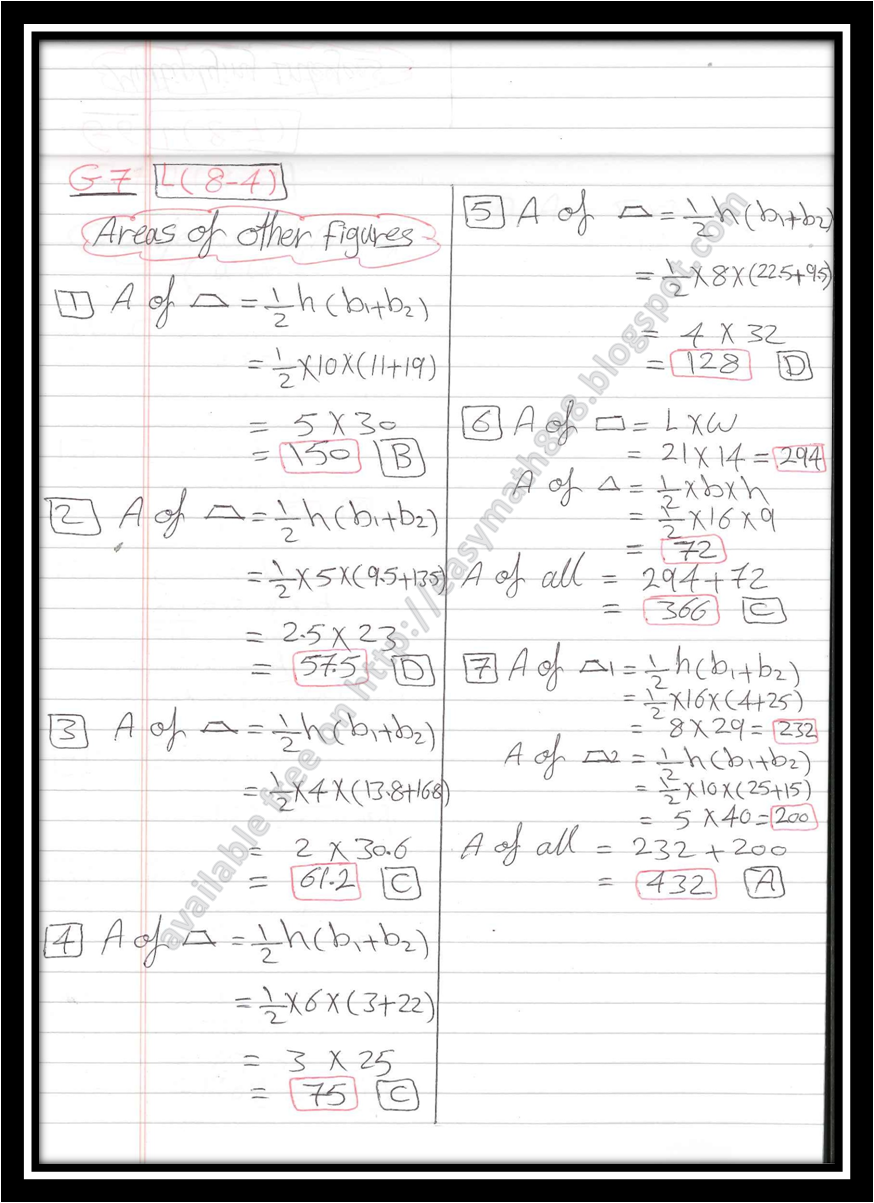 G7 Worksheets ~ Easy Math