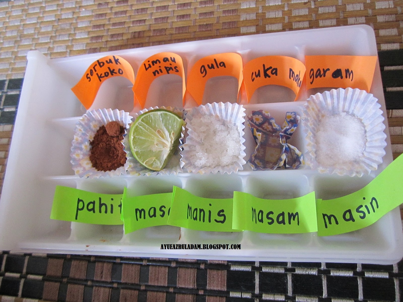 CERITA HATI: Ajar anak tentang deria rasa : Masam, masin, manis, pahit