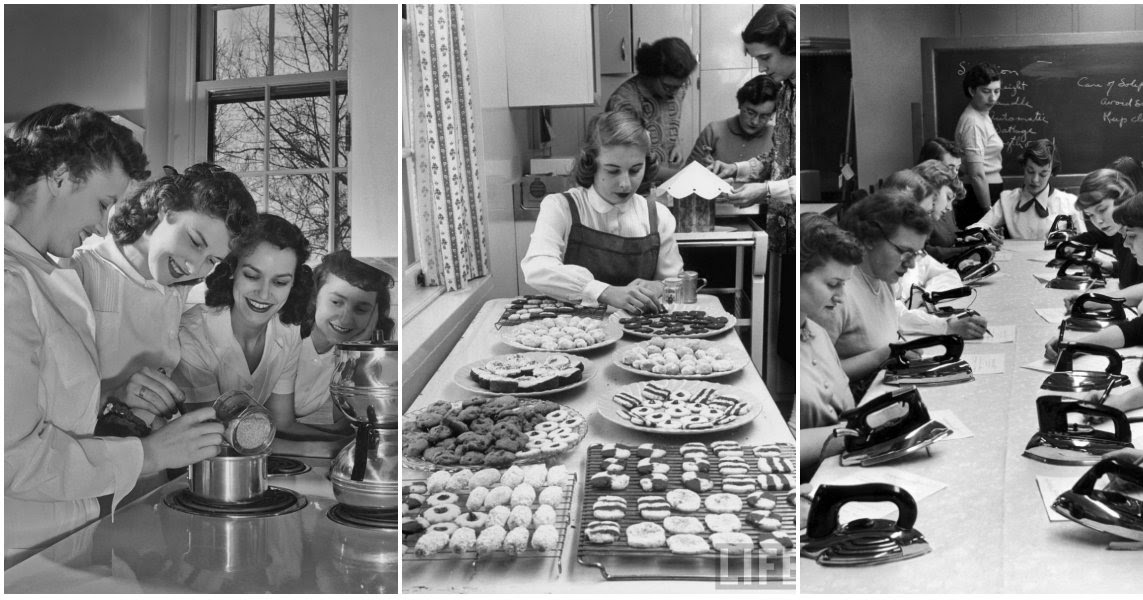 30 Fascinating Vintage Photographs of Girls Home Economics Classes From ...