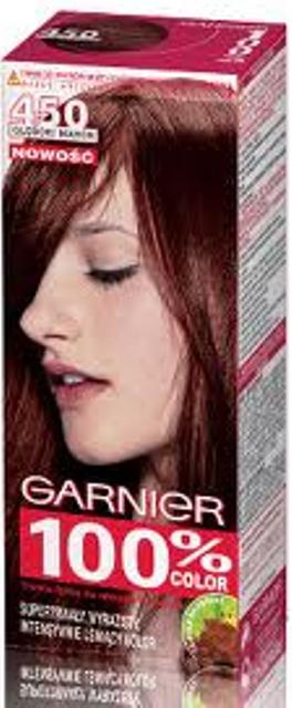 Blog blond bunny: Garnier 100% Color 450 głęboki mahoń