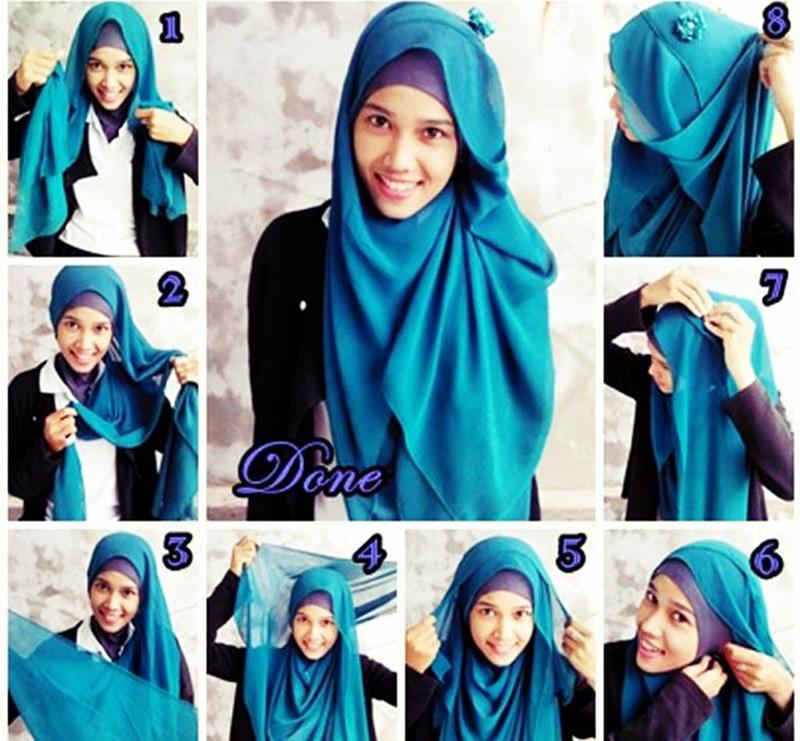 Kreasi Jilbab Pashmina | Tutorial Hijab