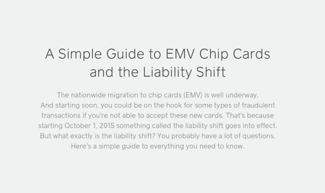 A Simple Guide to EMV Chip Cards and the Liability Shift #infographic ...