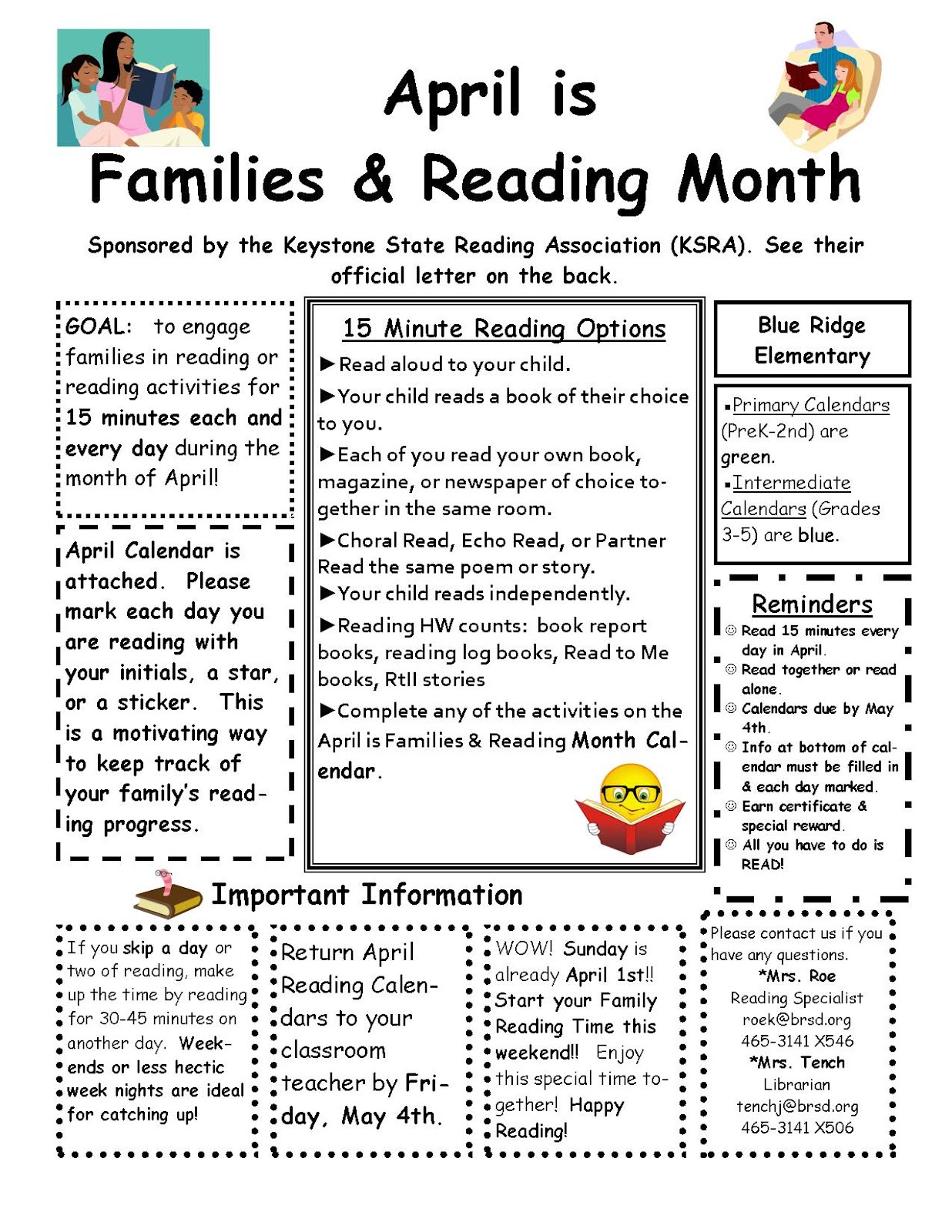 Mr. Button's Blog: April is Families & Reading Month