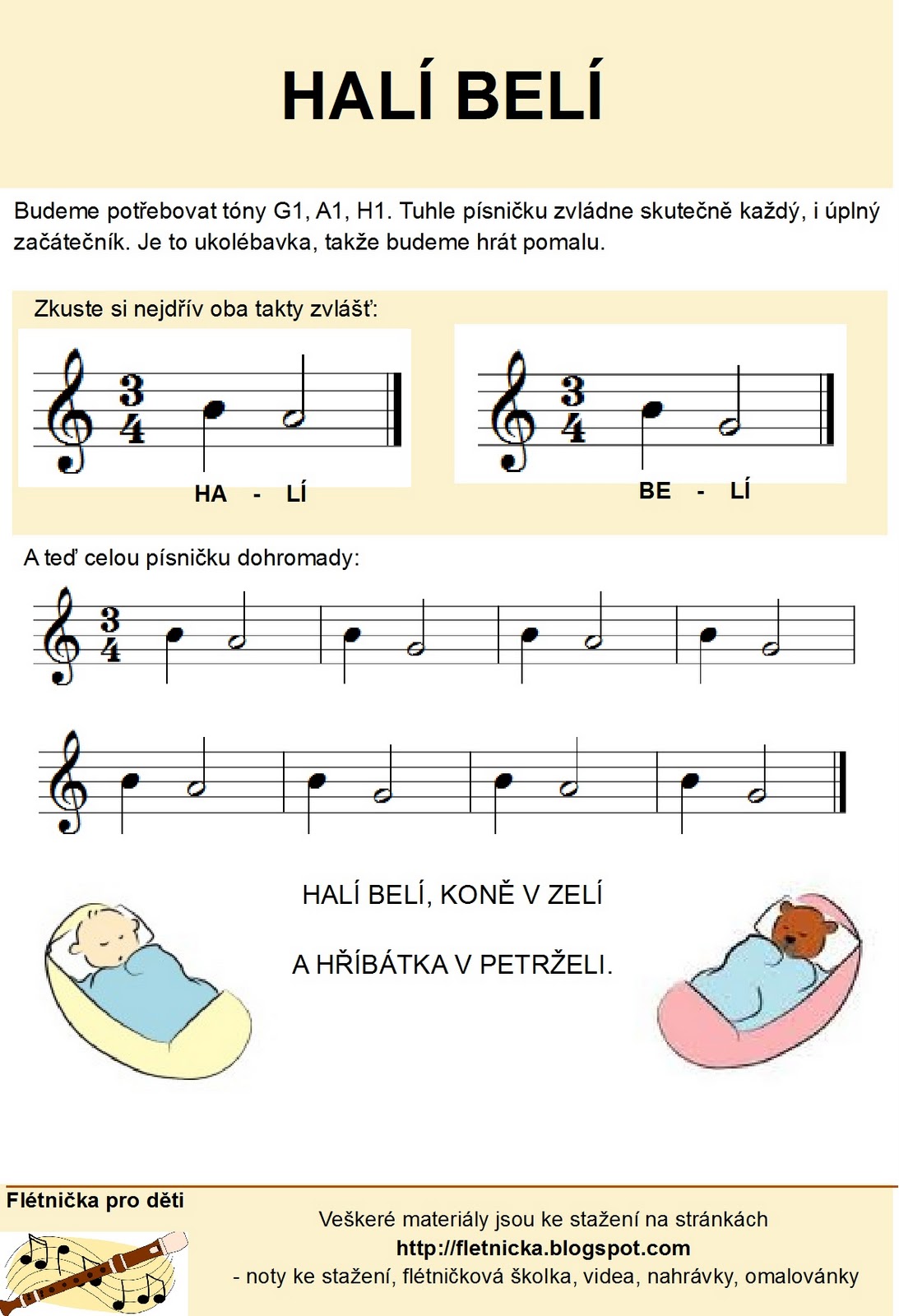 Flétnička: Halí belí