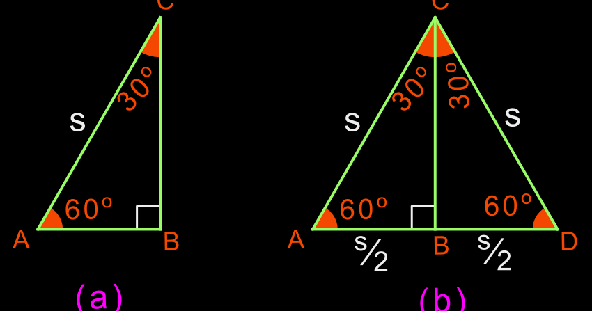 High school Mathematics Lessons: More Solved examples on 30, 45, 60 ...