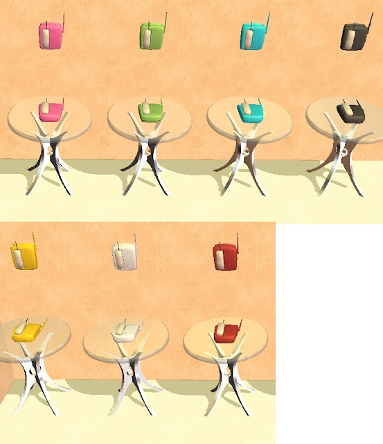 TheNinthWaveSims: The Sims 2 - Base Game Phones in LACK Recolours