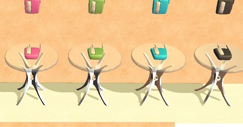 TheNinthWaveSims: The Sims 2 - Base Game Phones in LACK Recolours