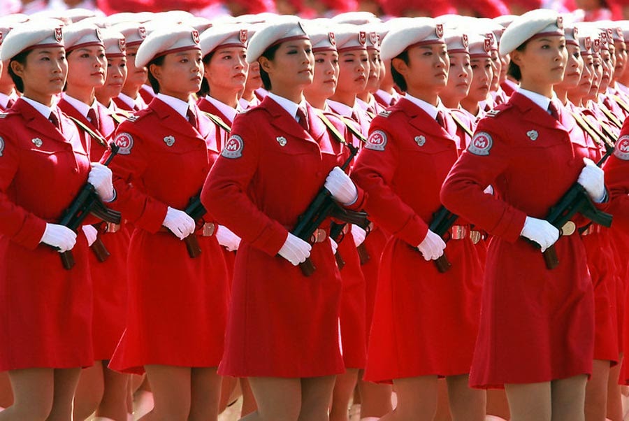 The Uniform Girls: [PIC] Red china military unifom girls - b
