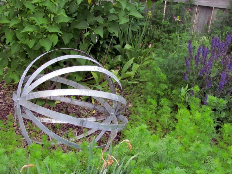 The Peaceful Axolotl: Wine Barrel Hoop Yard Globe