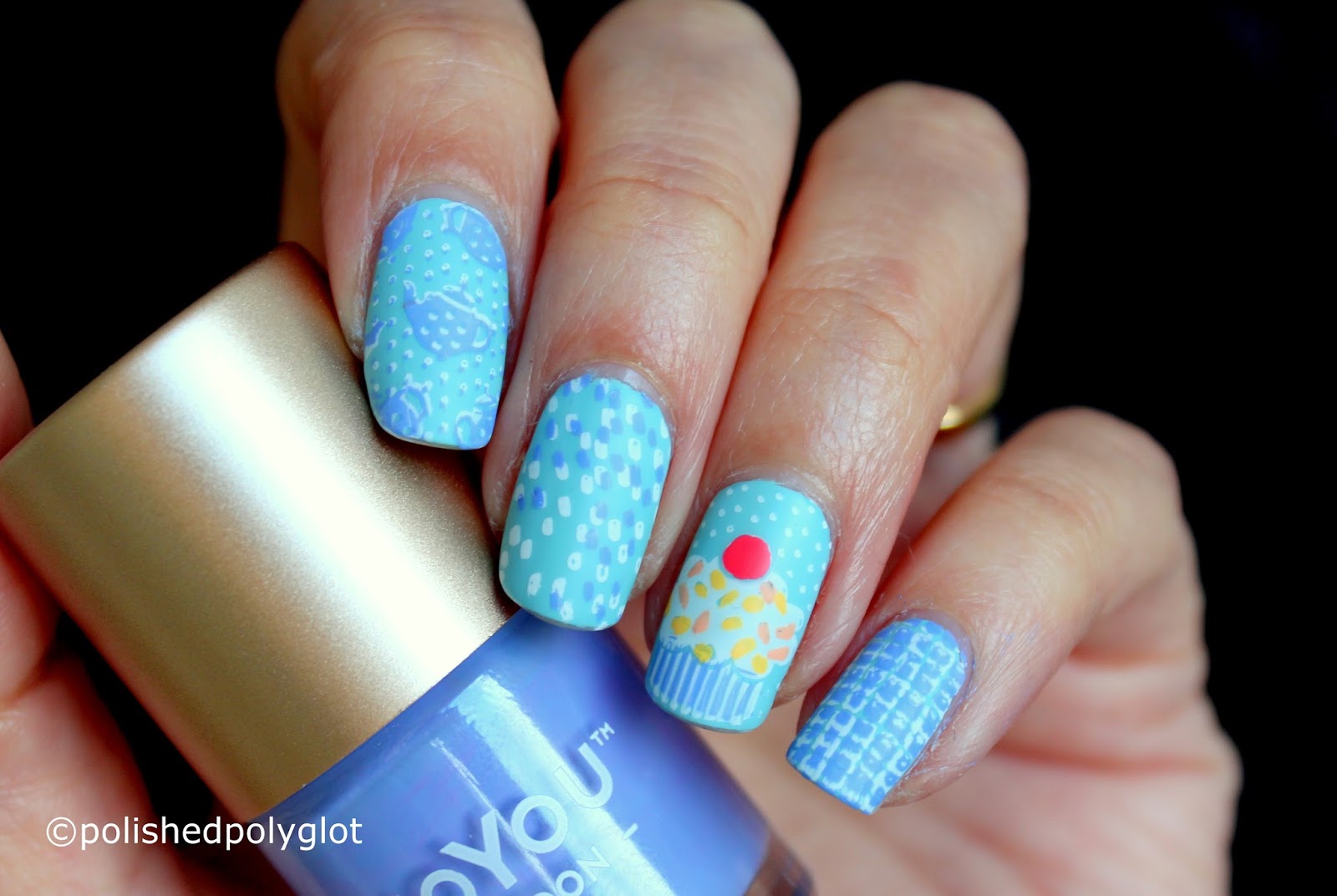 Nail Art │ Tea Time Manicure [Nail Crazies unite] / Polished Polyglot