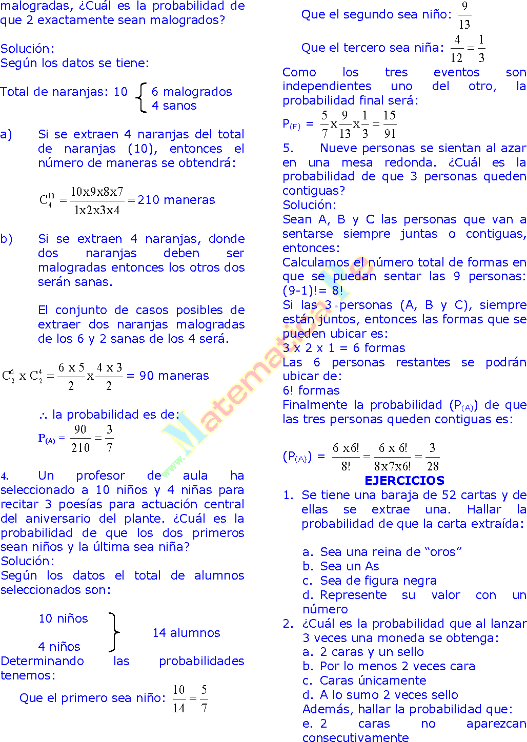 PROBABILIDADES EJERCICIOS RESUELTOS DE RAZONAMIENTO MATEMÁTICO ...