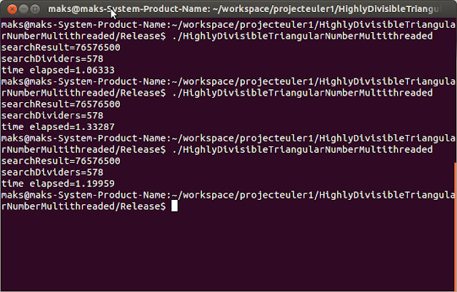 My backyard.: Problem 12. Highly divisible triangular number implementation in C++