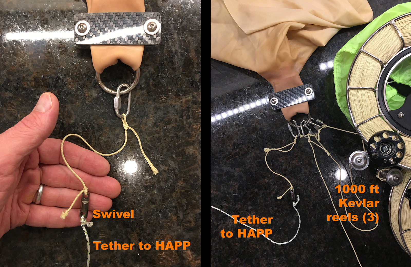 High Altitude Photography Platform: Balloon system: Harness and tether