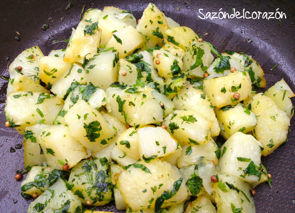 Sazón del corazón: Papas al cilantro