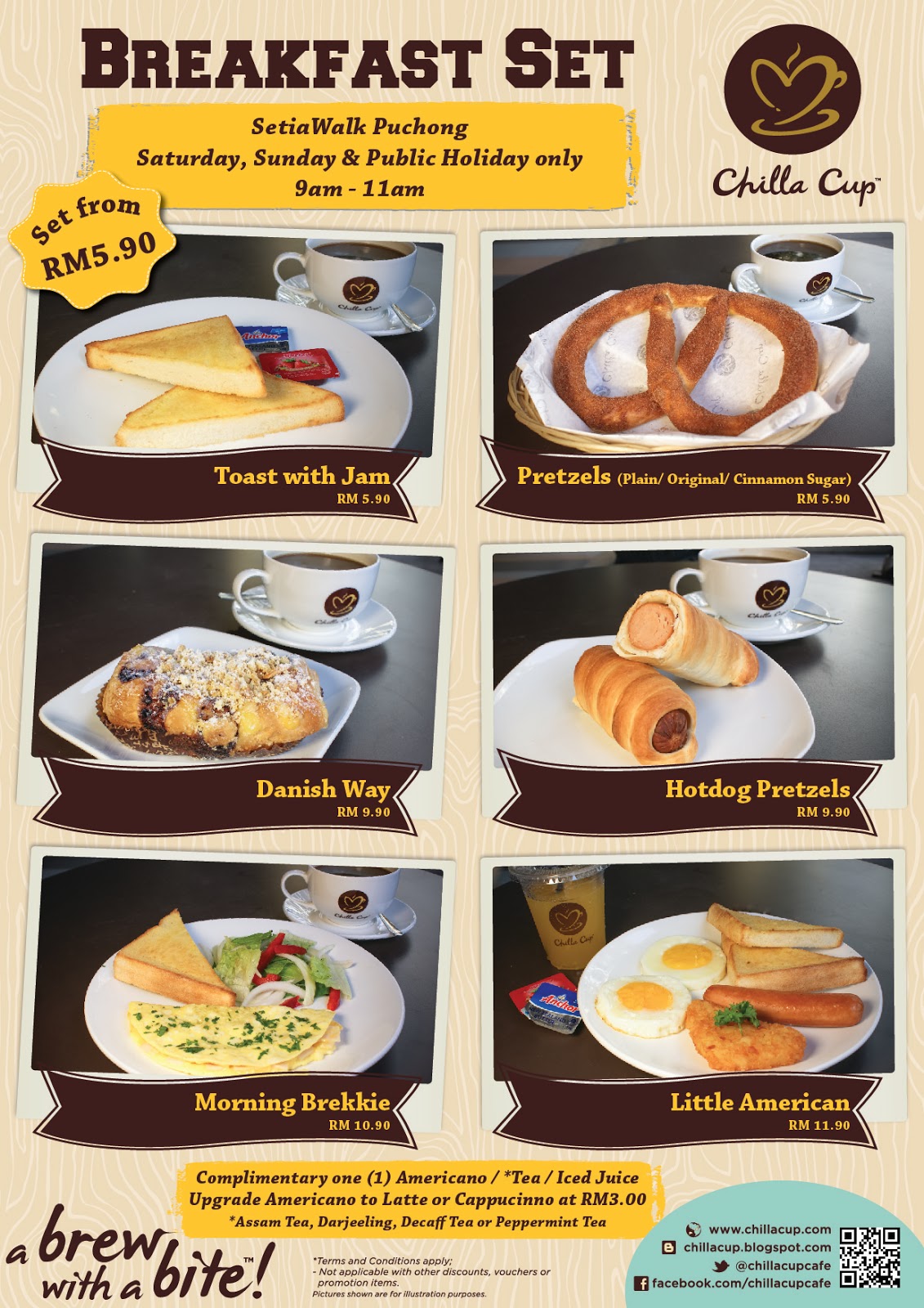 BREAKFAST SET PROMO AT CHILLA CUP, SETIA WALK PUCHONG | Malaysian Foodie