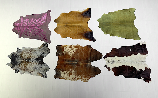 Sims 4 CC's - The Best: Cowhide Rugs Galore by Daer0n