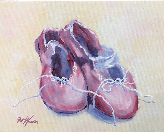 Pat Warren Fine Art: Ballet Slipper Oil Painting "First Recital" by ...