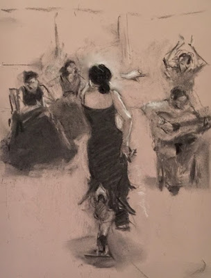 Connie Chadwell's Hackberry Street Studio: Sketch for Flamenco ...