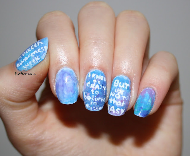 High Hopes Lyric Nail Art for Mental Health Awareness Week