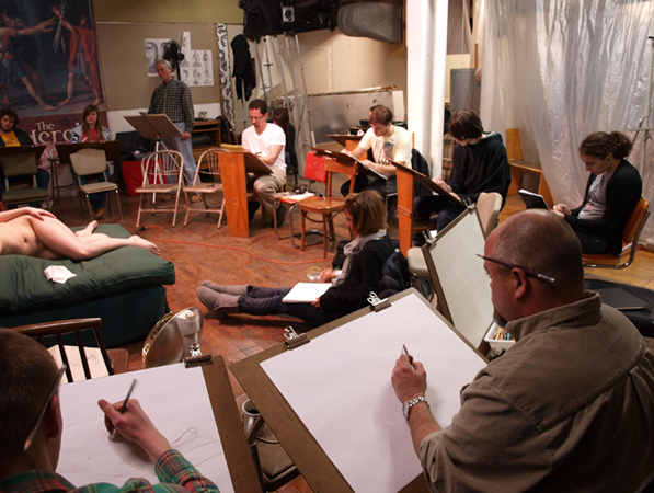 Drawing and Sketching by Artist Bernard Garcia: Figure Drawing on Fire!