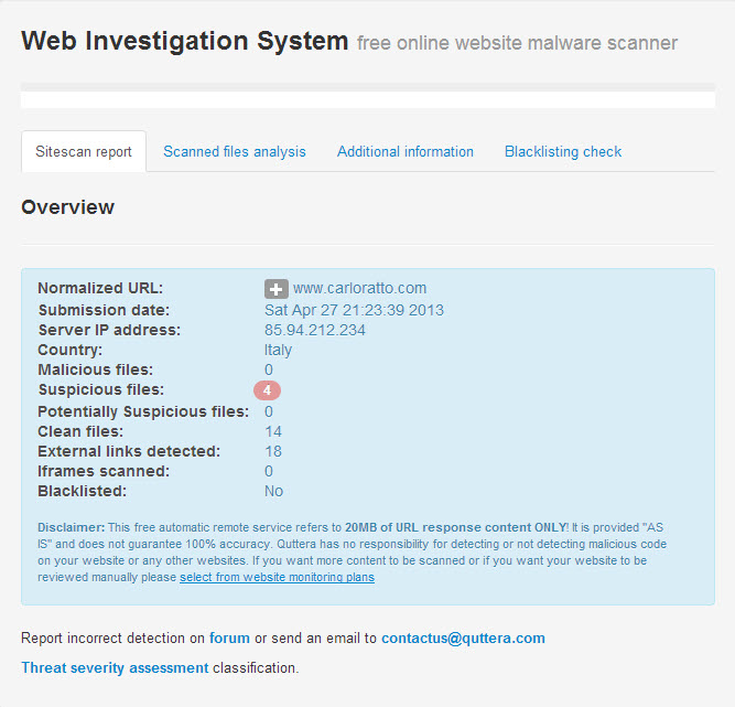 Quttera Web Security Blog Website Hosts Malicious Javascript Code Injecting Iframes