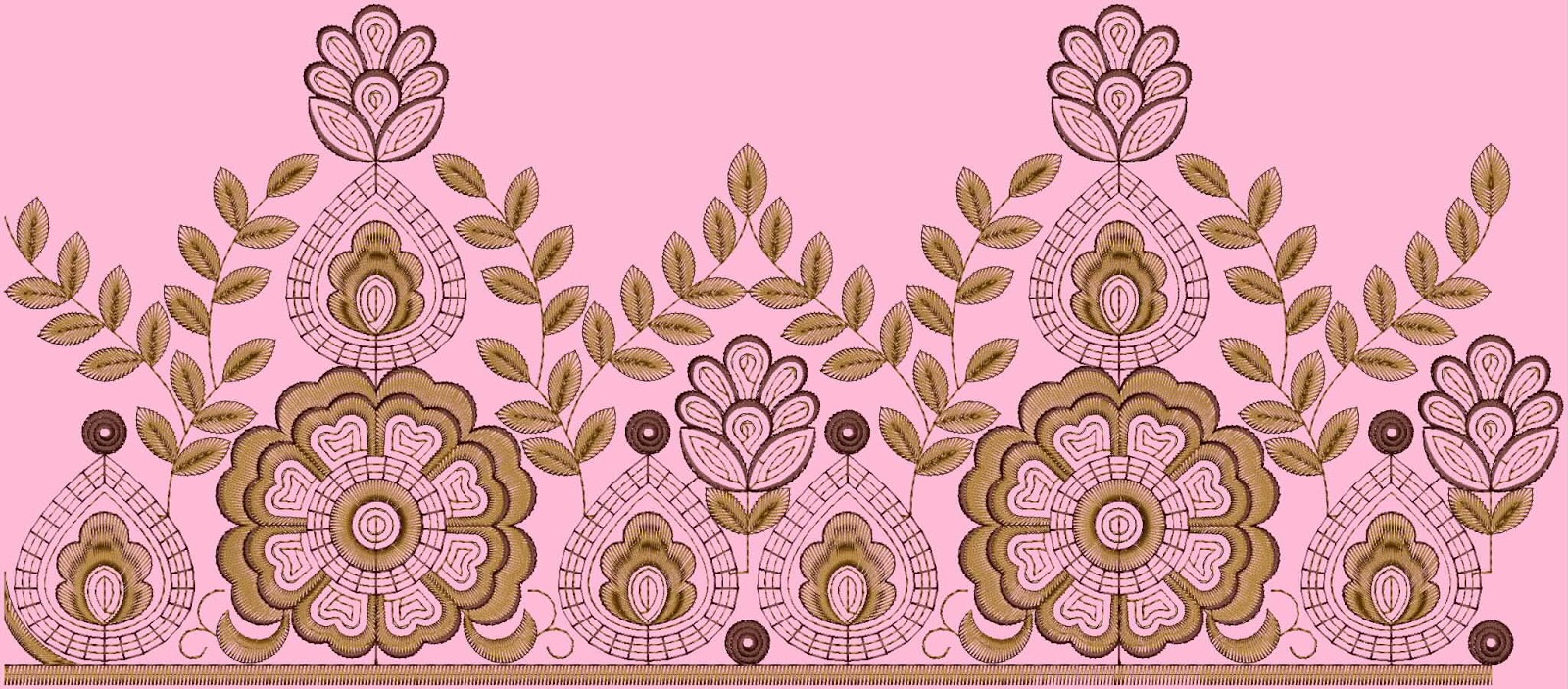 EmbDesignTube: Designer Dupatta Border Embroidery Designs