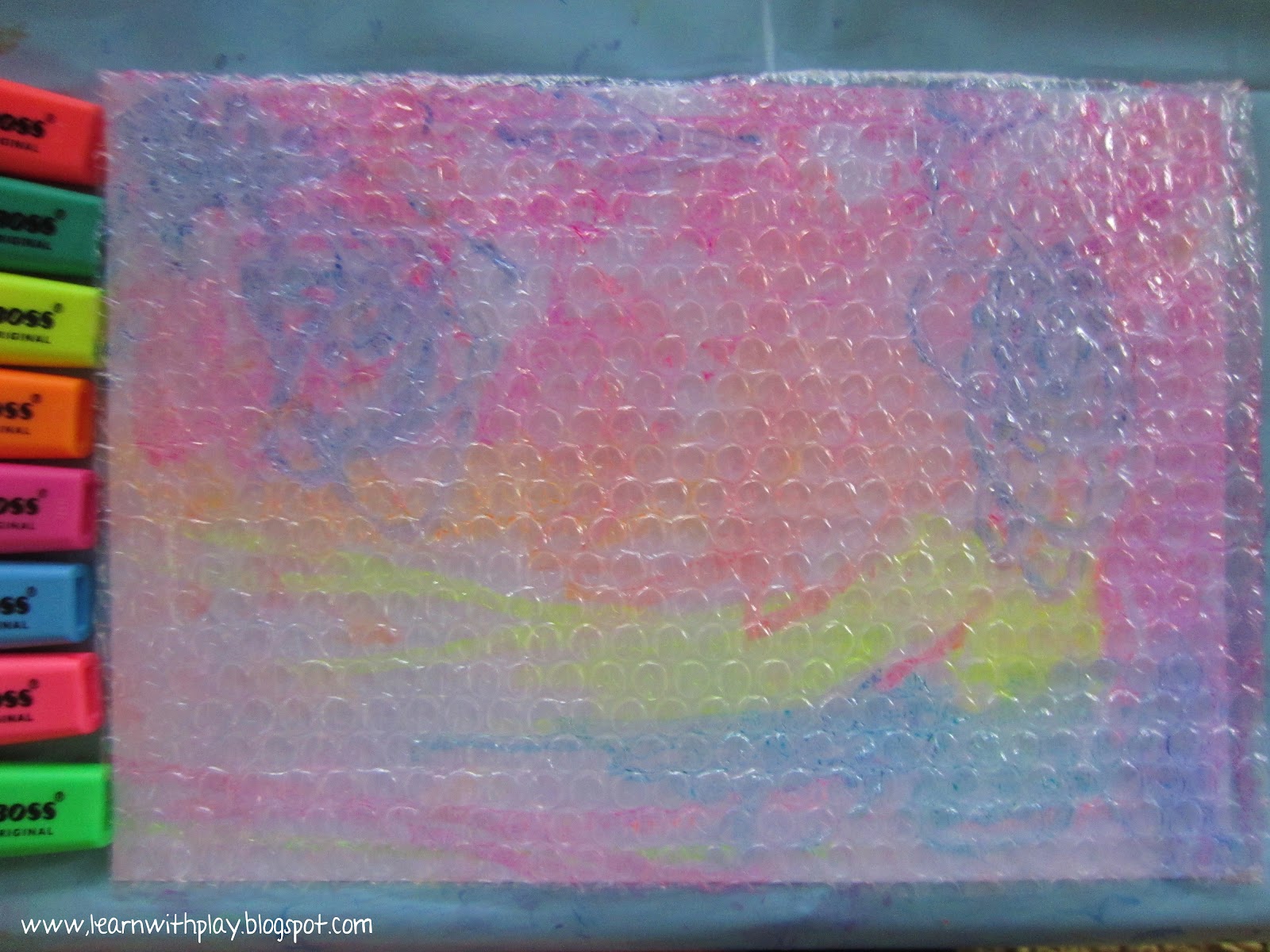 Learn with Play at Home: Drawing & Printing with Highlighters on Bubble ...