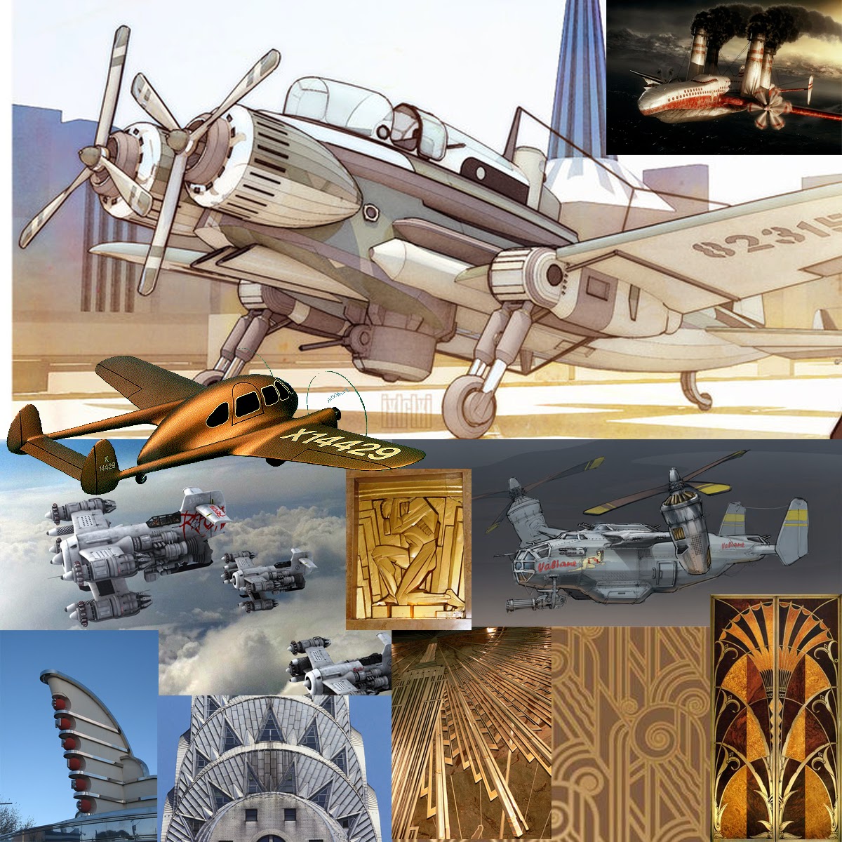 Virtual Environments Project: Planes mood-boards