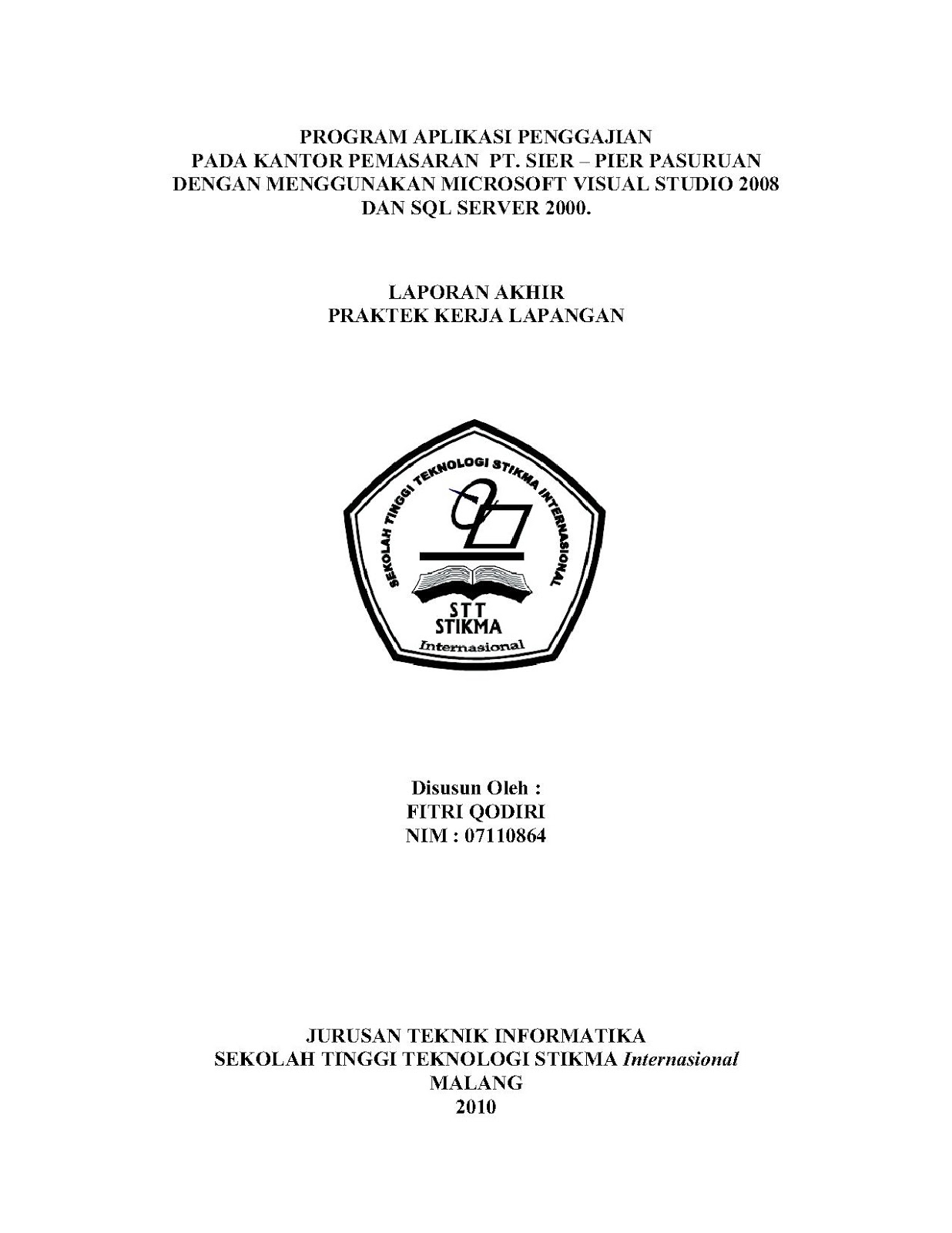 contoh cover proposal skripsi - wood scribd indo