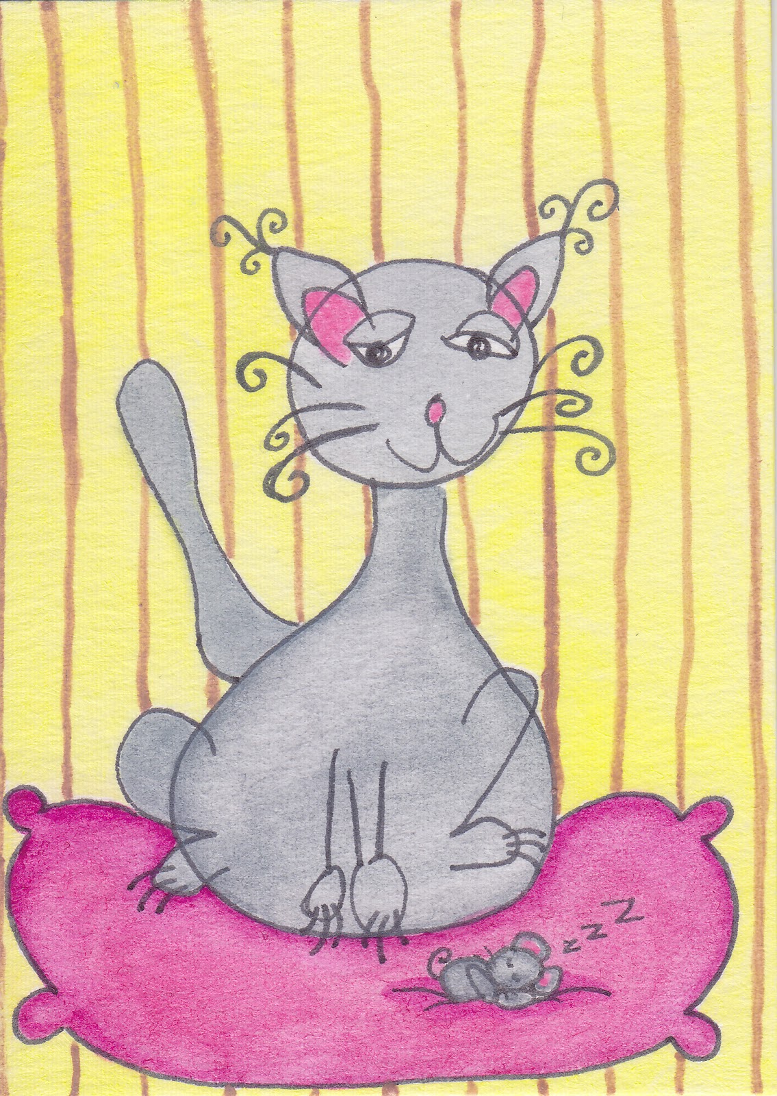 sunkissed corner: Blind Drawing Cats Swap