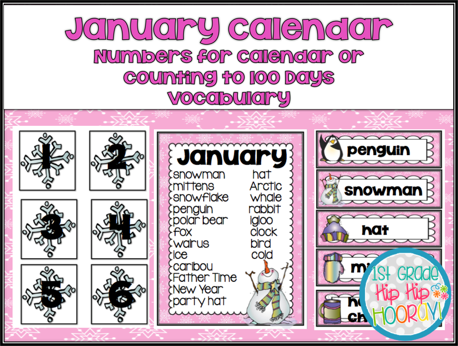 1st Grade Hip Hip Hooray!: January Daily Calendar...Weather ...