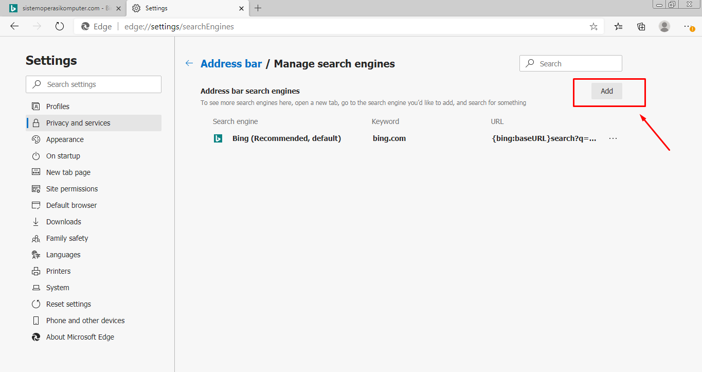 Cara Mengganti Search Engine Microsoft Edge Berbasis Chromium Ke Google
