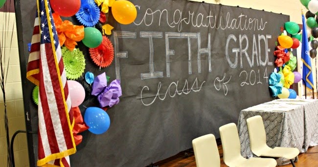 5TH GRADE GRADUATION SCHOOL GYM DECORATIONS AND TEACHER GIFTS | Dimples ...
