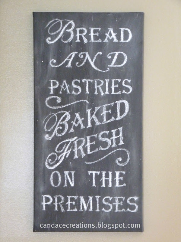 Candace Creations: Chalkboard Bakery Sign on Canvas